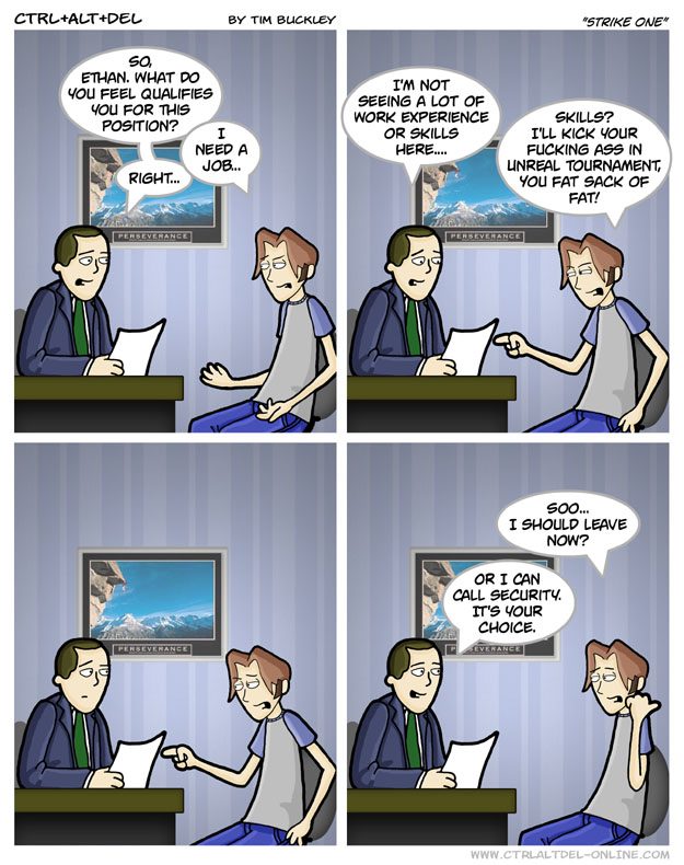 Strike one - Ctrl+Alt+Del Comic Ctrl+Alt+Del