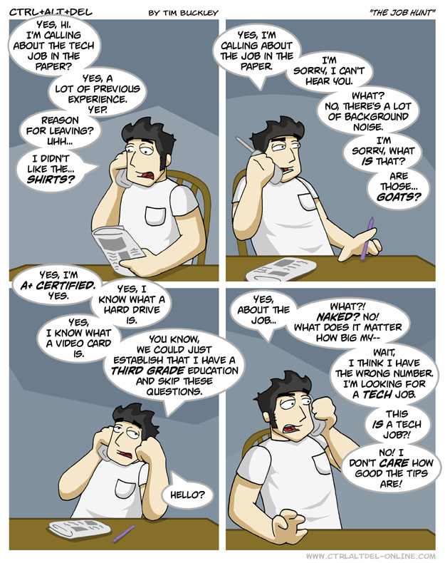 The job hunt - Ctrl+Alt+Del Comic Ctrl+Alt+Del