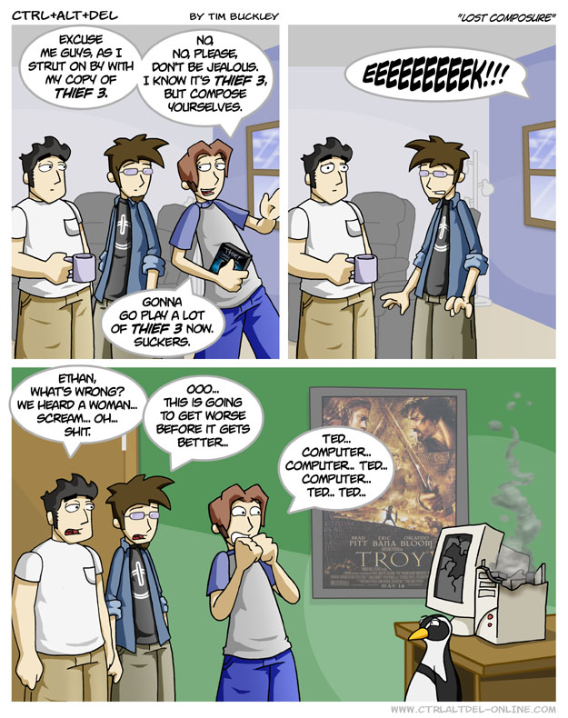 Lost composure - Ctrl+Alt+Del Comic Ctrl+Alt+Del