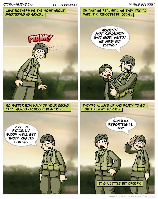 A true soldier - Ctrl+Alt+Del Comic Ctrl+Alt+Del