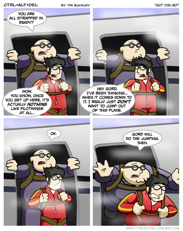 Out you go - Ctrl+Alt+Del Comic Ctrl+Alt+Del