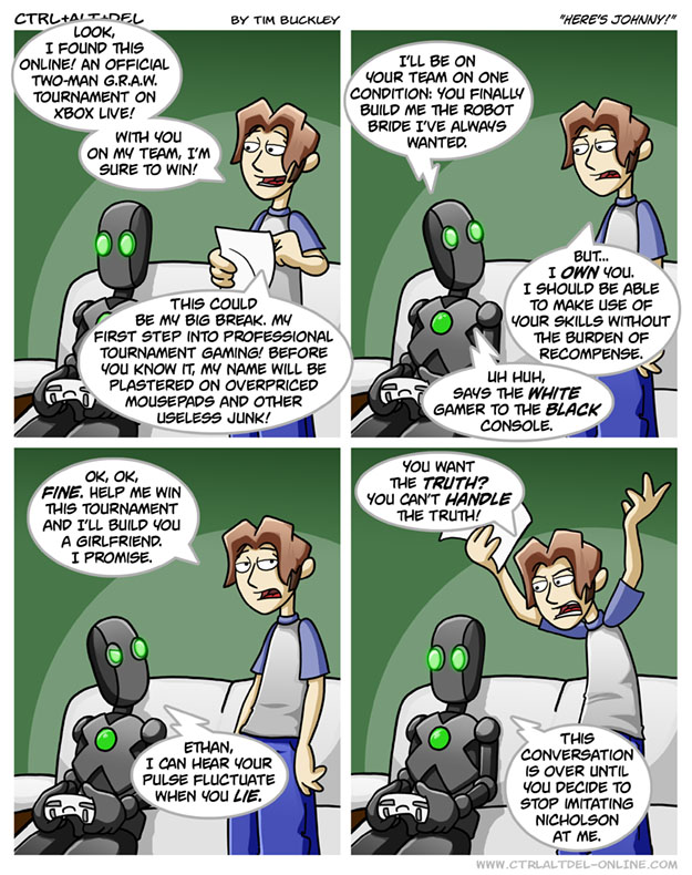 Here's Johnny! - Ctrl+Alt+Del Comic Ctrl+Alt+Del