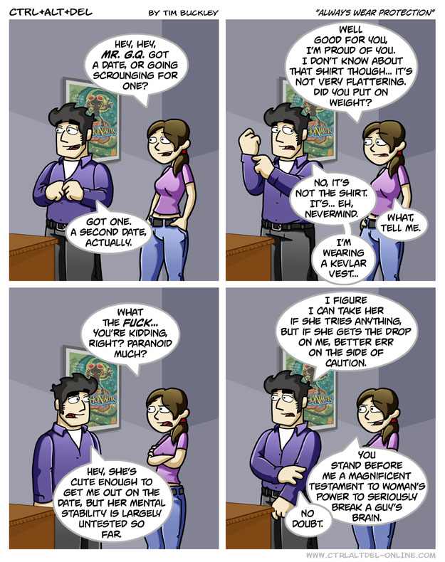 Always wear protection - Ctrl+Alt+Del Comic Ctrl+Alt+Del