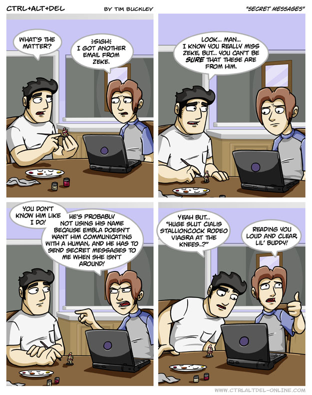 Secret messages - Ctrl+Alt+Del Comic Ctrl+Alt+Del